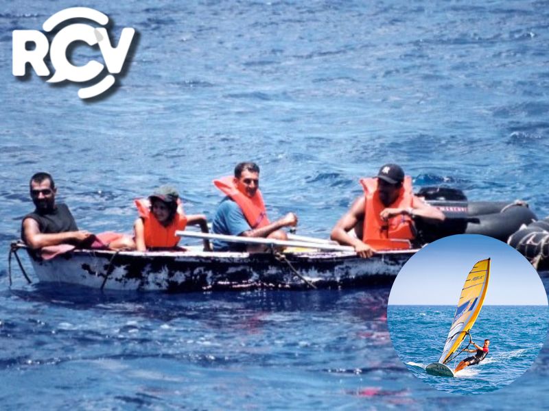 Dos migrantes cubanos llegan en tablas de windsurf a Estados Unidos