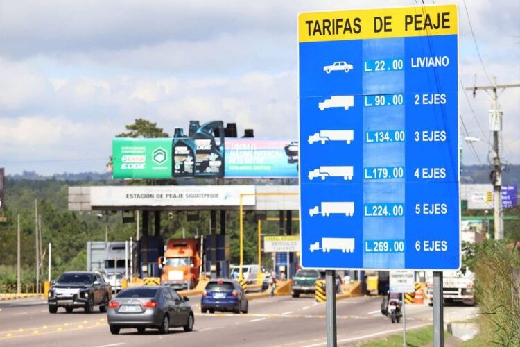 Precios de peajes en Honduras estarán congelados hasta el 2025