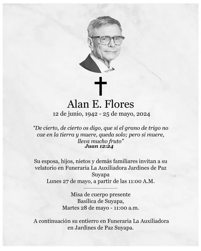 El empresario Alan Flores será velado este lunes en Tegucigalpa