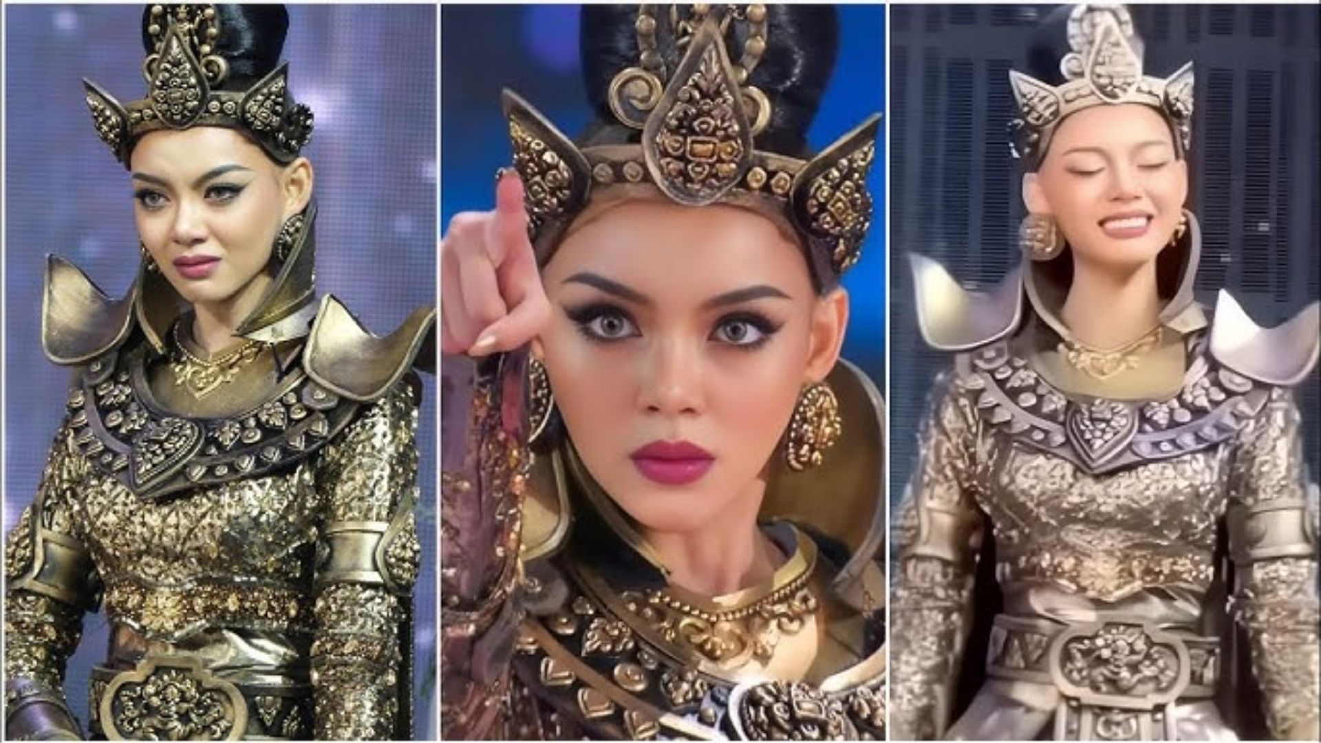 Miss Grand Myanmar y su reacción al quedar en tercer lugar