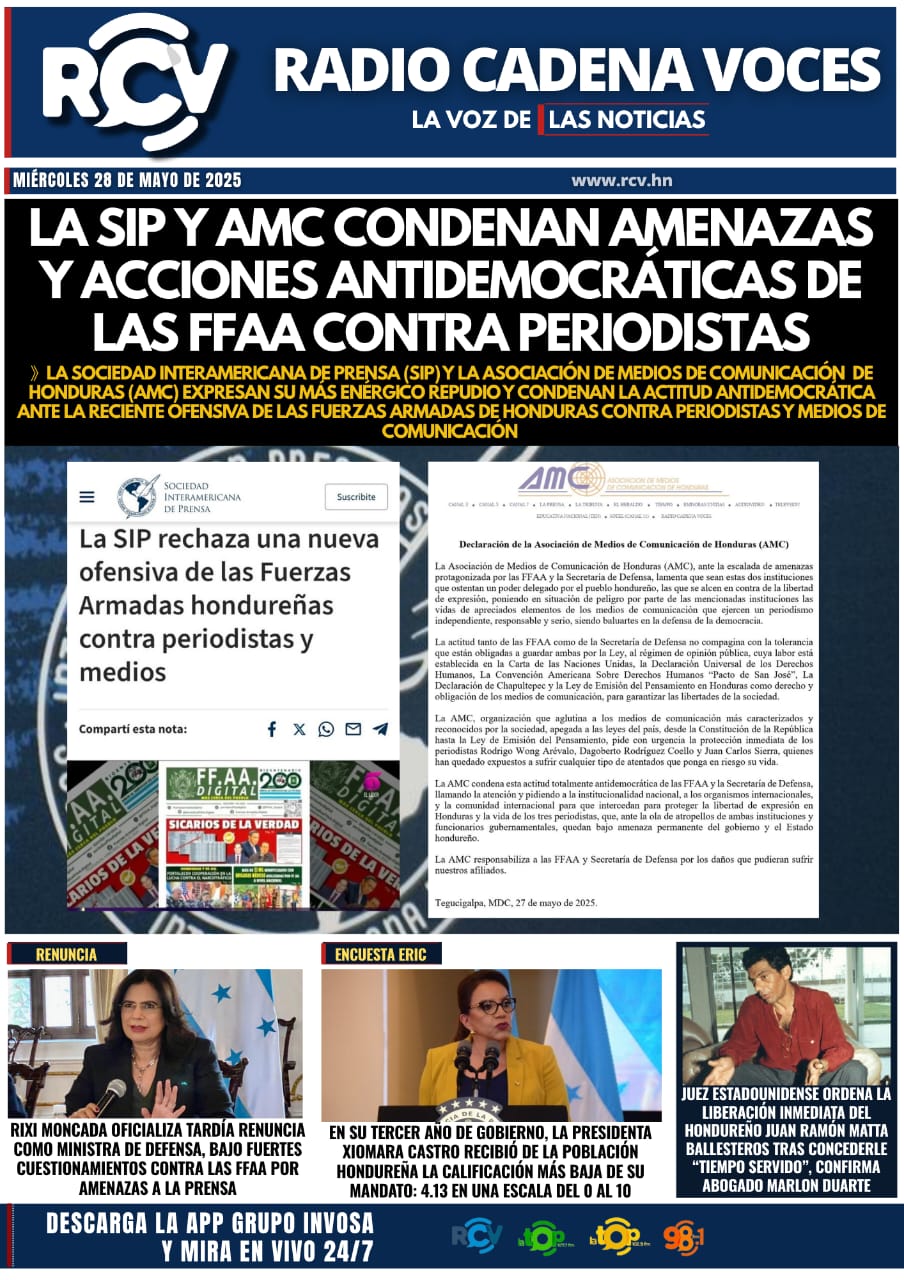 LA SIP Y AMC CONDENAN AMENAZAS Y ACCIONES ANTIDEMOCRÁTICAS DE LAS FFAA ...