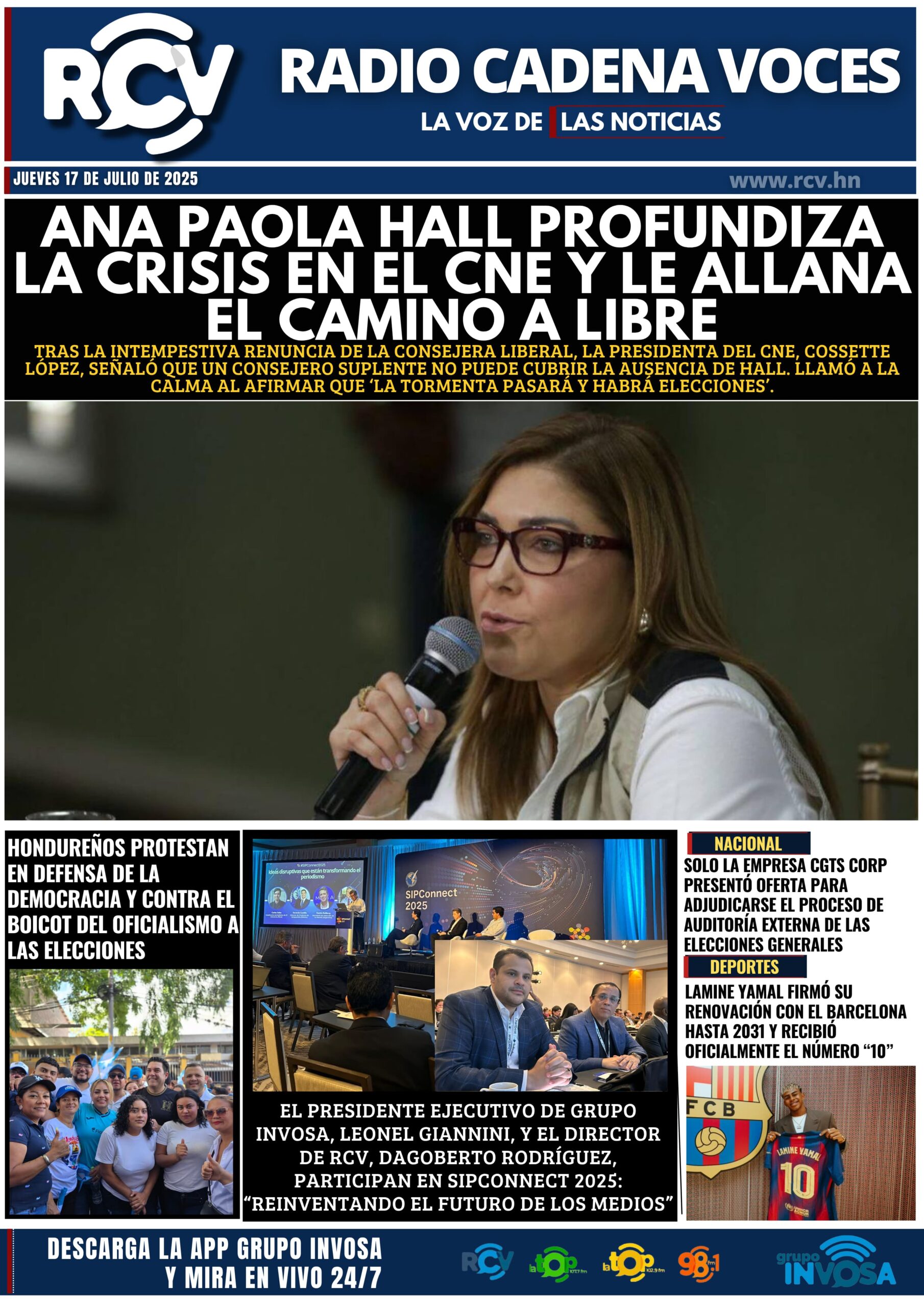 ANA PAOLA HALL PROFUNDIZA LA CRISIS EN EL CNE Y LE ALLANA EL CAMINO A LIBRE