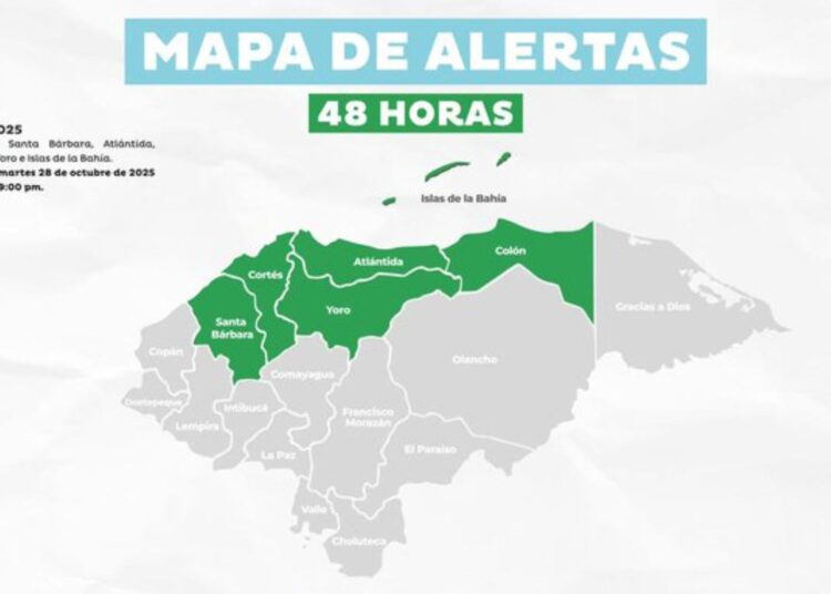 Copeco activa alerta verde por frente frío y lluvias