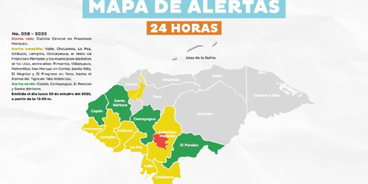 Copeco refuerza alertas por lluvias intensas en el país