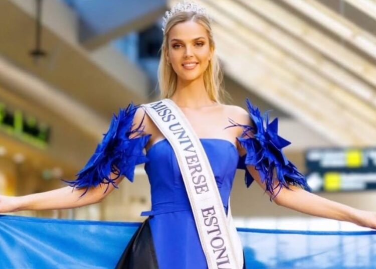 Miss Estonia sorprende al llegar a Miss Universo 2025